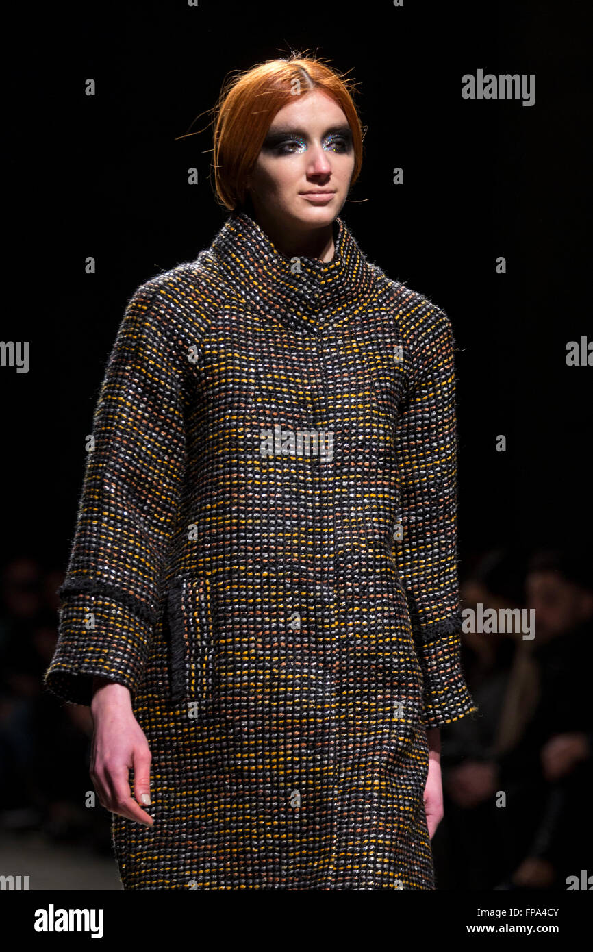 Porto, Portugal. 17th March, 2015. Model walks in the catwalk for ...