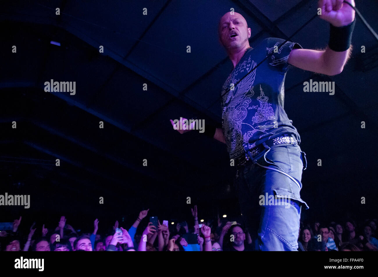 Naples, Italy. 17th Mar, 2016. Paolo Bruni, the frontman of the Italian ...