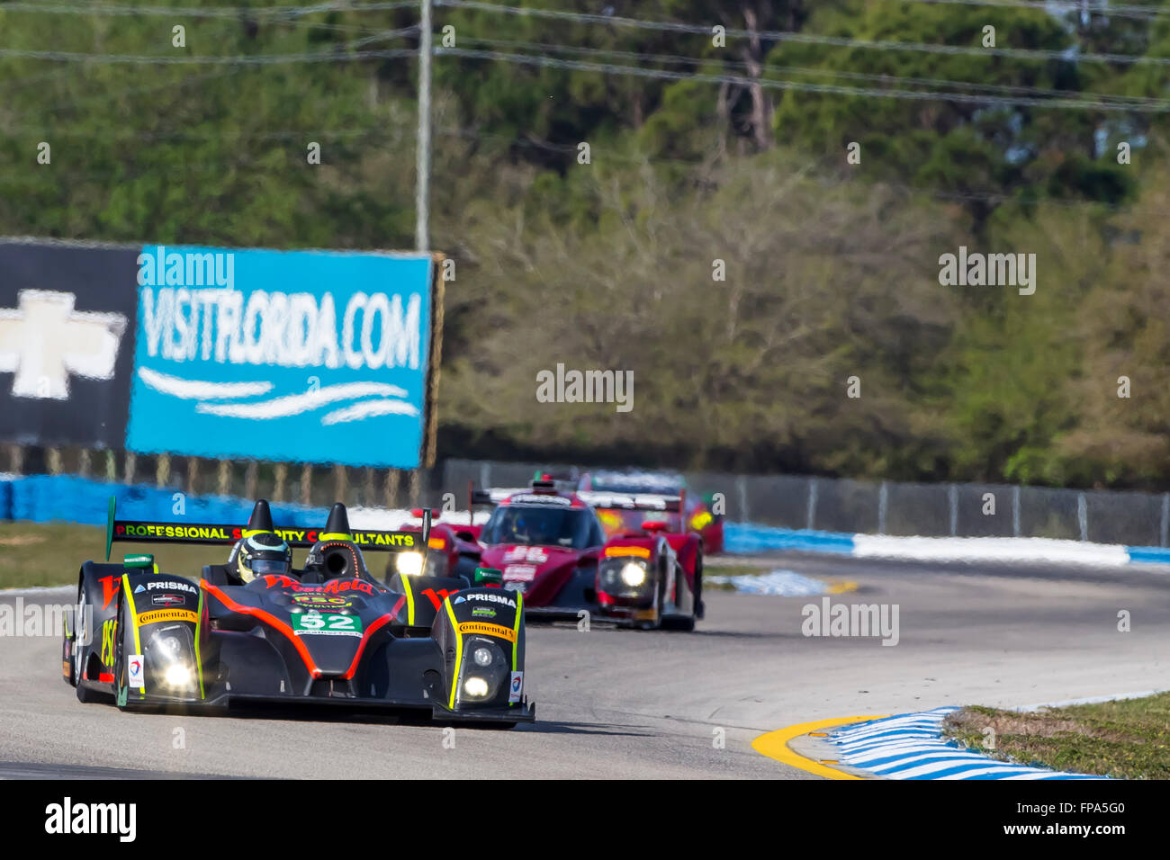 Sebring, FL, USA. 17th Mar, 2016. The Risi Competizione Ferrari races ...