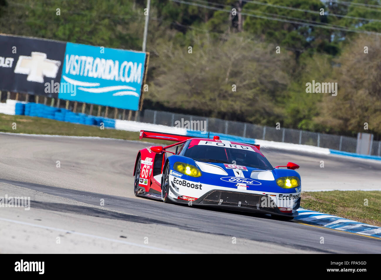Sebring, FL, USA. 17th Mar, 2016. The Chip Ganassi Racing Ford GT races ...