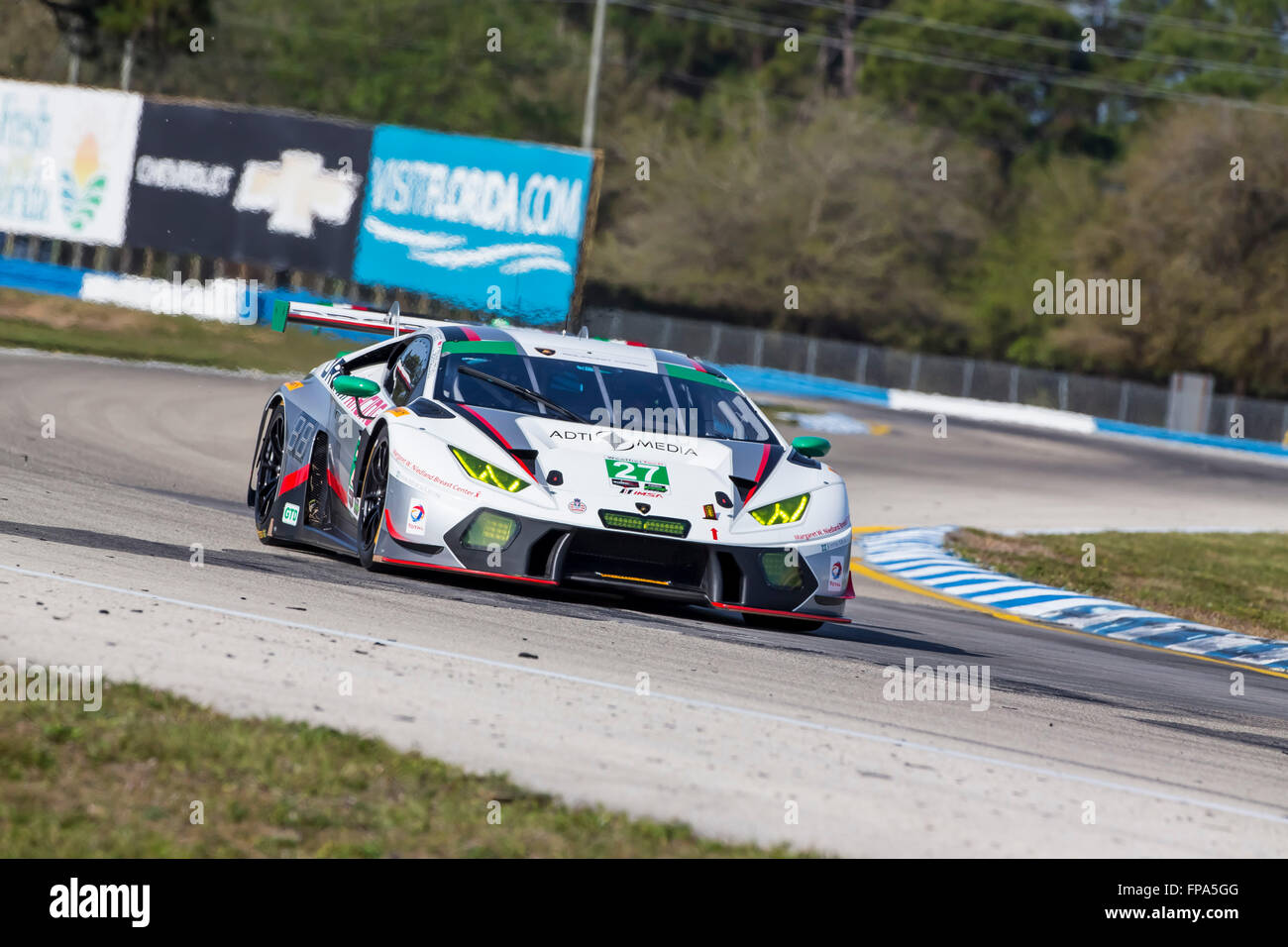 Sebring, FL, USA. 17th Mar, 2016. The Dream Racing Lamborghini Huracan ...