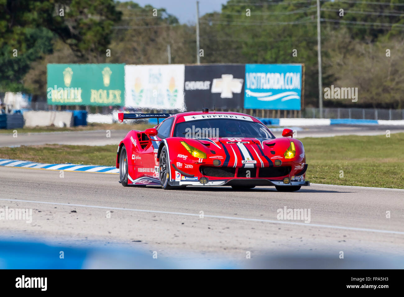 Sebring, FL, USA. 17th Mar, 2016. The Scuderia Corsa Ferrari 488 GTE ...