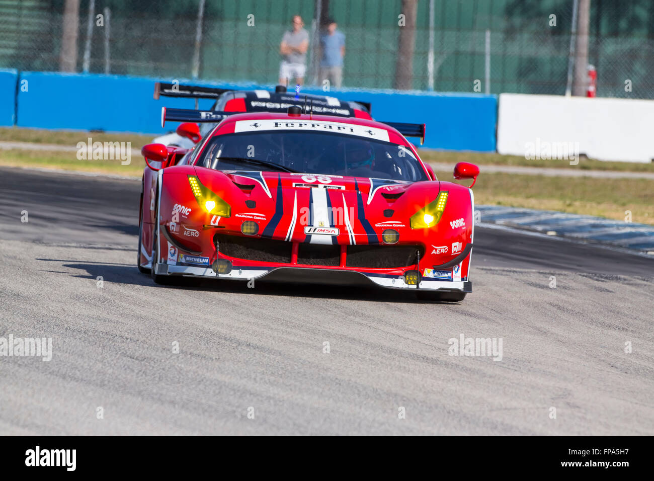 Sebring, FL, USA. 17th Mar, 2016. The Scuderia Corsa Ferrari 488 GTE ...