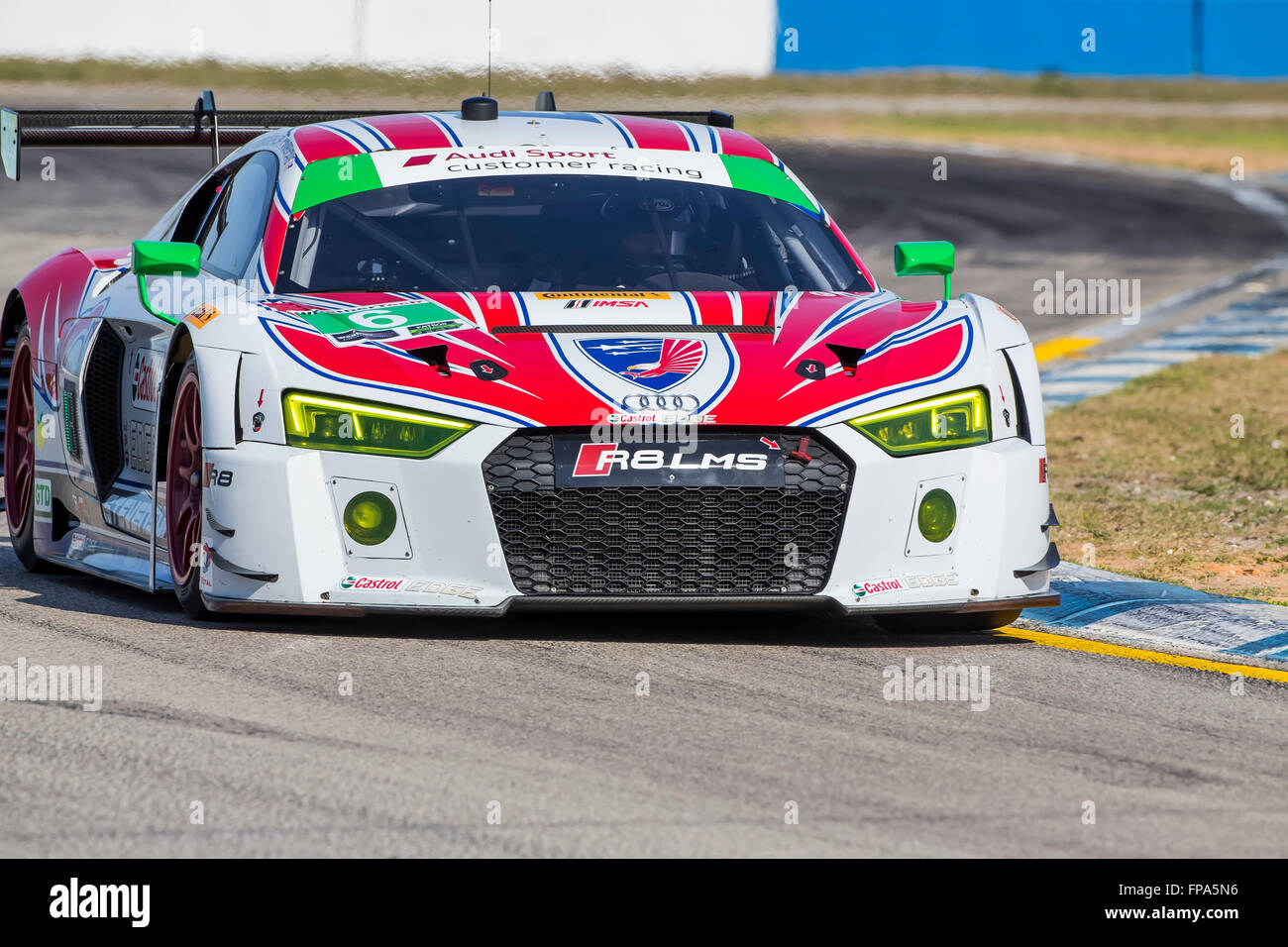 Sebring, FL, USA. 17th Mar, 2016. The Stevenson Motorsports Audi races ...
