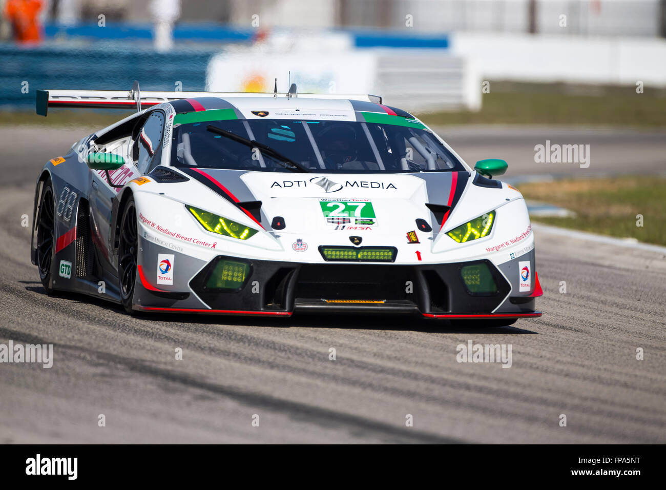 Sebring, FL, USA. 17th Mar, 2016. The Dream Racing Lamborghini Huracan ...