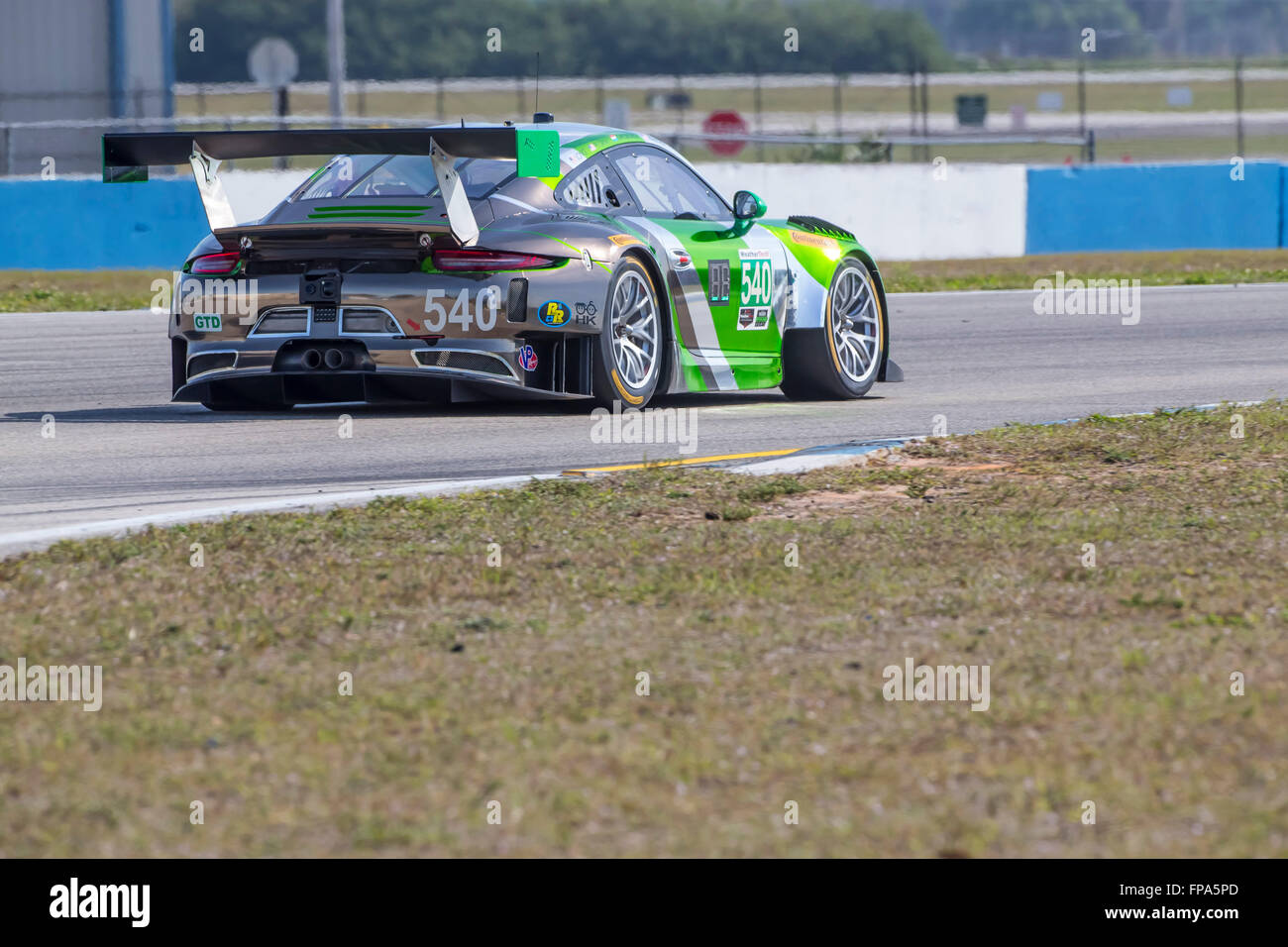 Sebring, FL, USA. 17th Mar, 2016. The Black Swan Racing Porsche 991 GT3 ...