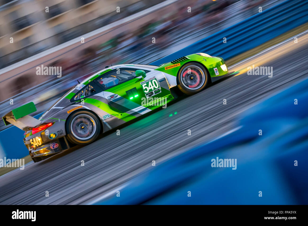 Sebring, FL, USA. 17th Mar, 2016. The Black Swan Racing Porsche 991 GT3 ...