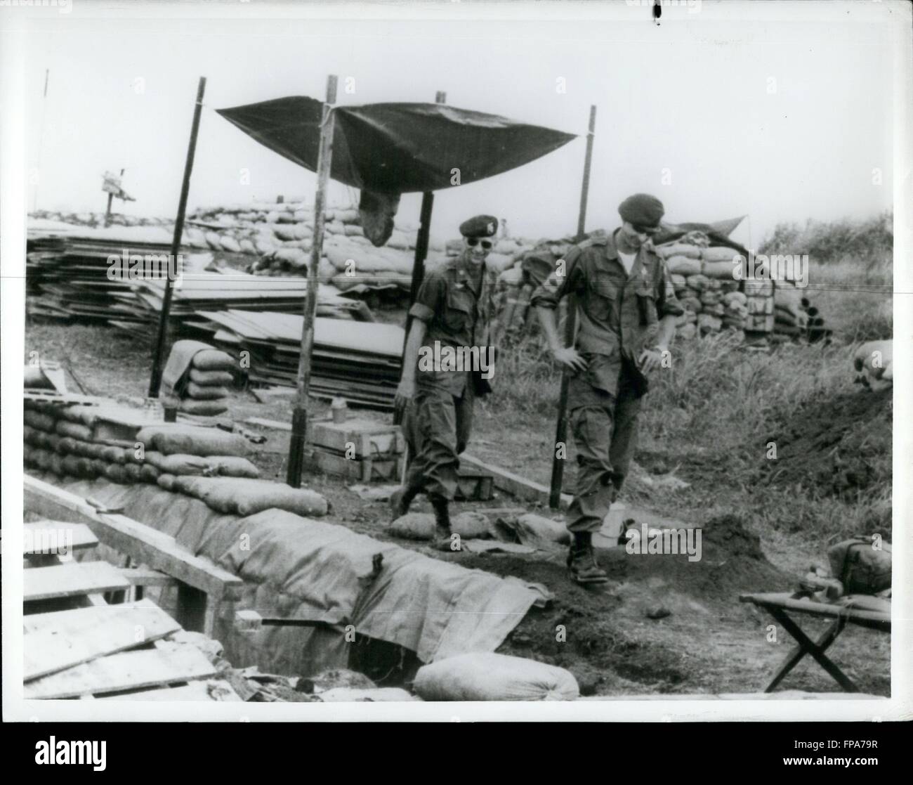 1959 - Navy Seabee Construction work of Battalion Four at Con Thien is ...
