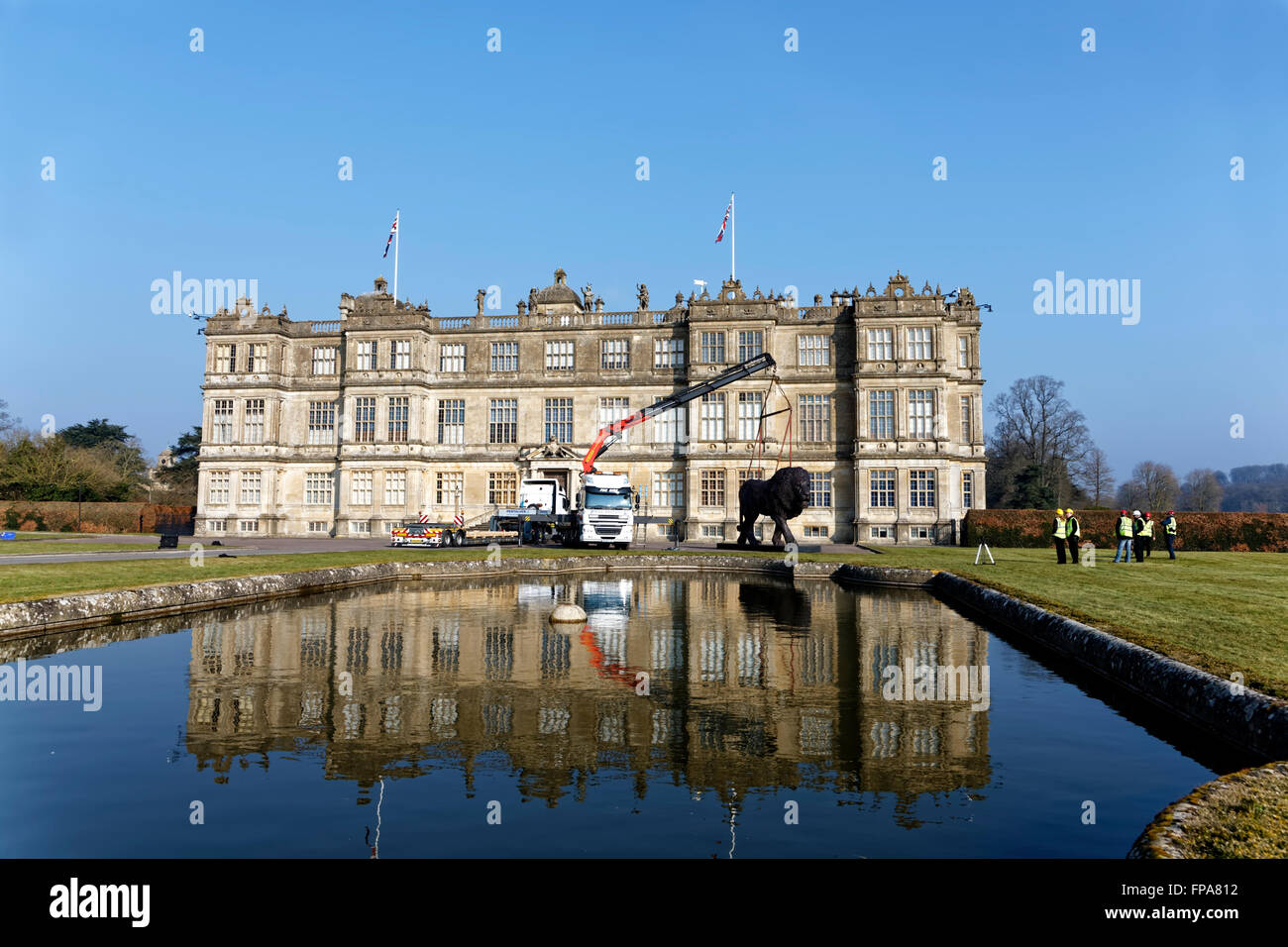 Longleat 50th anniversary lion statue hi-res stock photography and ...
