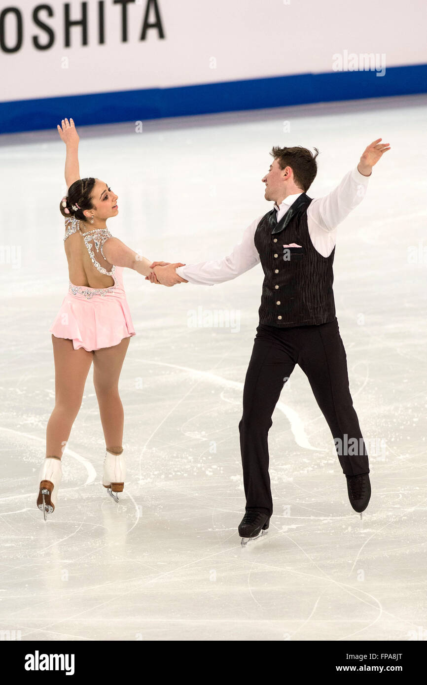 Debrecen, Hungary. 17th Mar, 2016. Lindsay Weinstein & Jacob Simon (USA ...