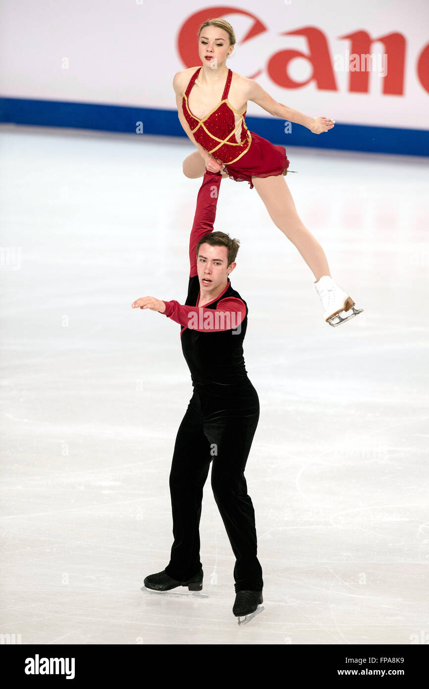 Debrecen, Hungary. 17th Mar, 2016. Bryn Hoffman & Bryce Chudak (CAN ...