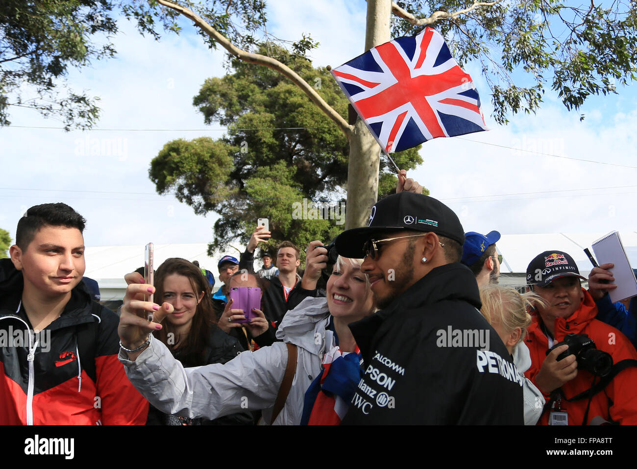 Lewis hamilton f1 melbourne walk hi-res stock photography and images ...