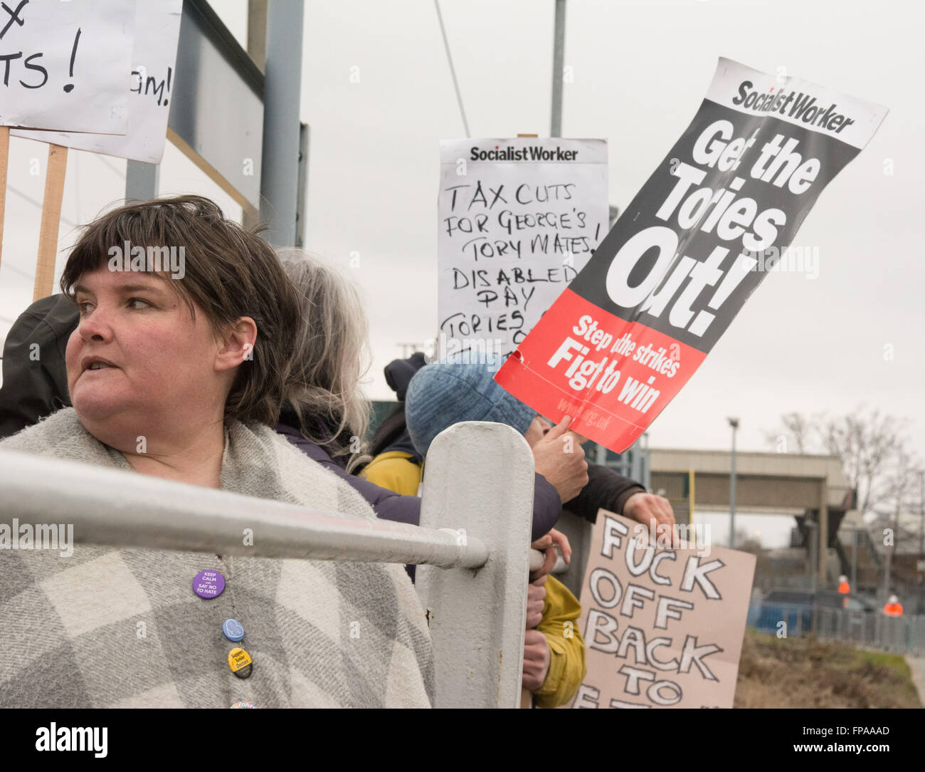 London, UK. 18th Mar, 2016. Protest as Zac Goldsmith and George ...