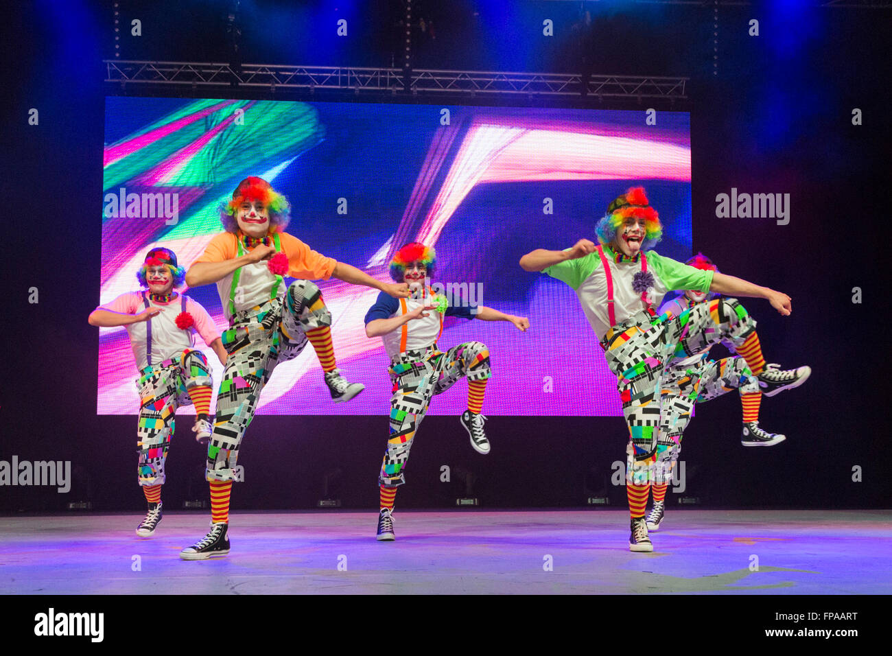 London, UK. 18 March 2016. A circus-inspired performance from students ...