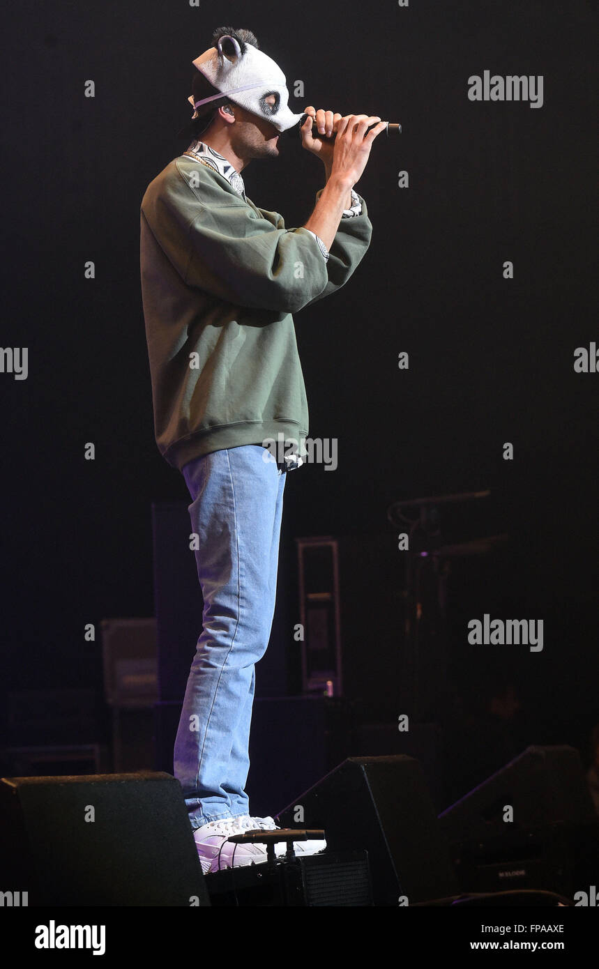 Cologne, Germany. 17th Mar, 2016. The musician 'Cro' performing at the ...
