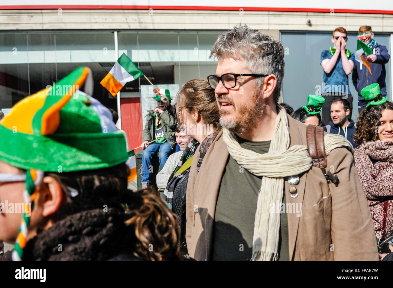 Belfast, Northern Ireland, UK. 17th March, 2016. Comedian Phil Jupitus ...