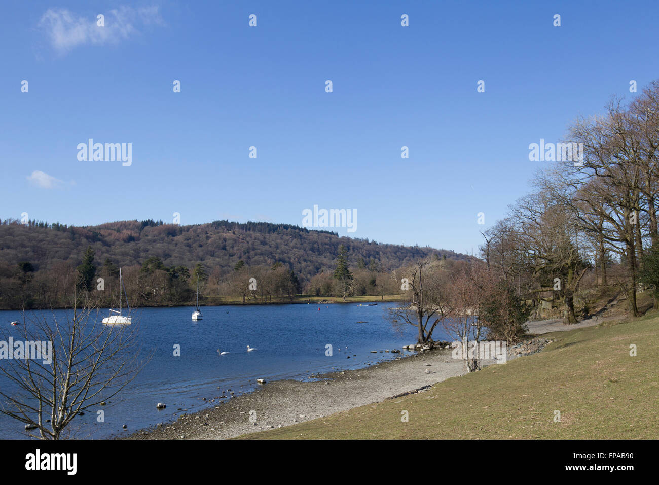 Lake Windermere, Cumbria, UK. 18th March, 2016. UK Weather: Lake ...