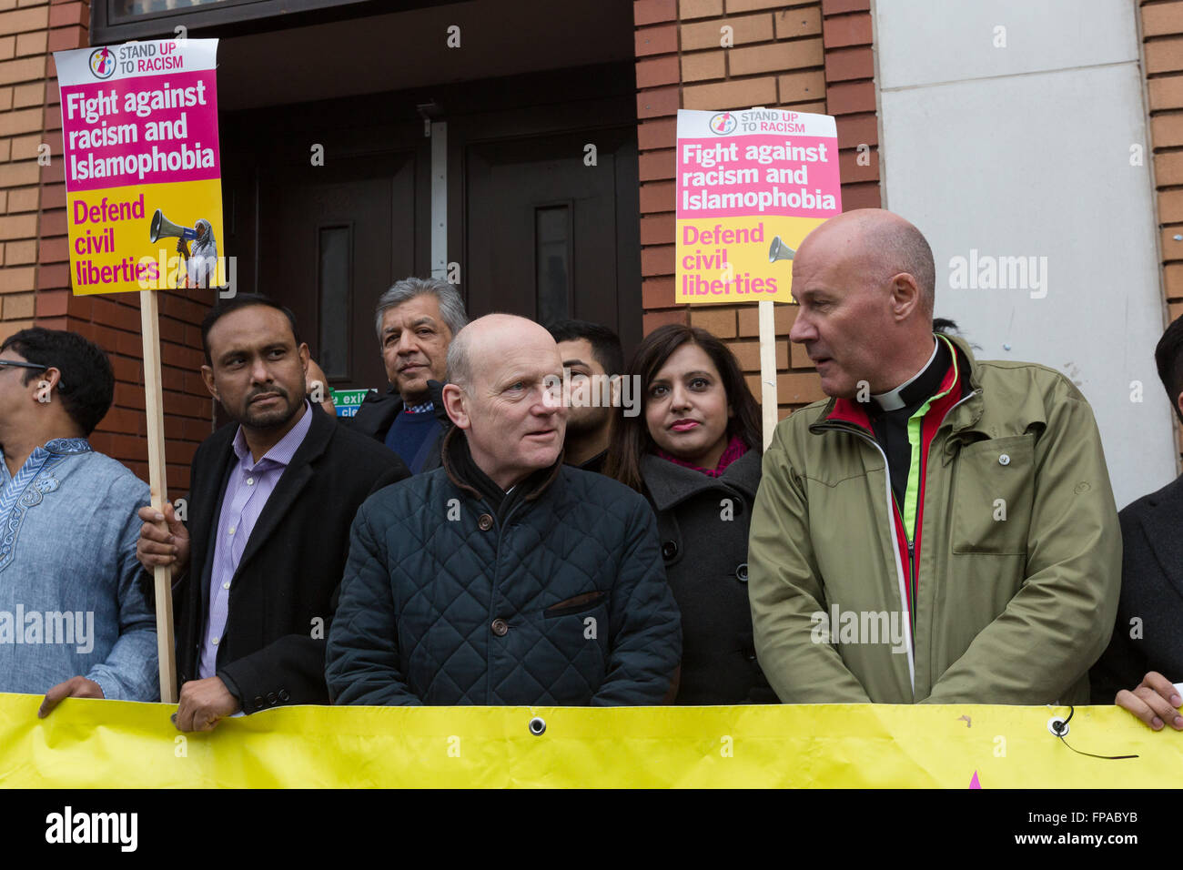 London, UK. 18th March 2016. Mayor of Tower Hamlets, John Biggs and the ...