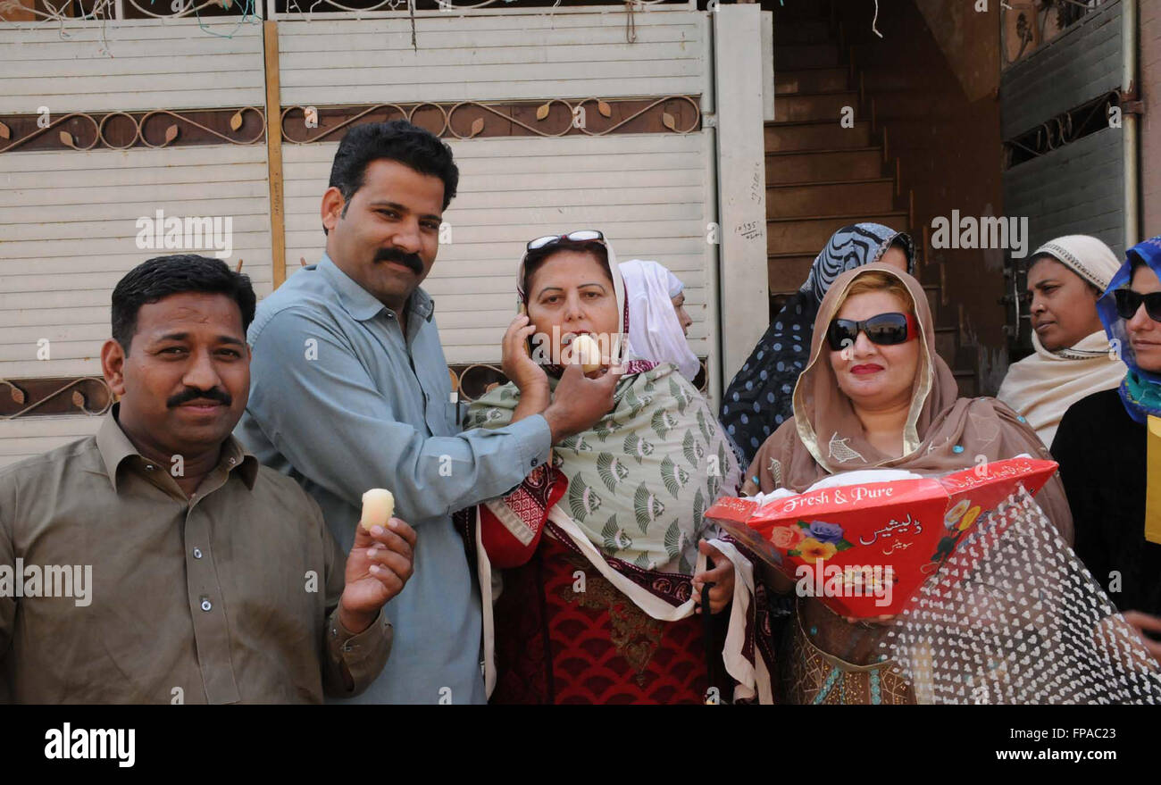 Activists of Muslim League-N are celebrating the victory of Rana Qasim ...