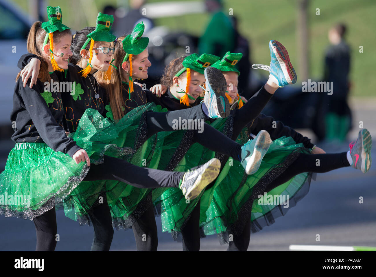 Kansas City, Missouri, USA. 18th Mar, 2016. The Sham Rockettes rehearse ...