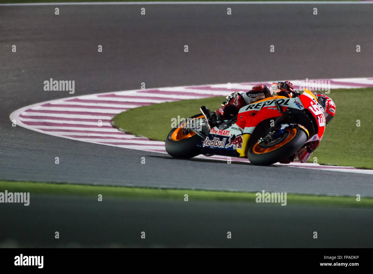 Losail International Circuit, Qatar. 18th March 2016. Marc Marquez ...