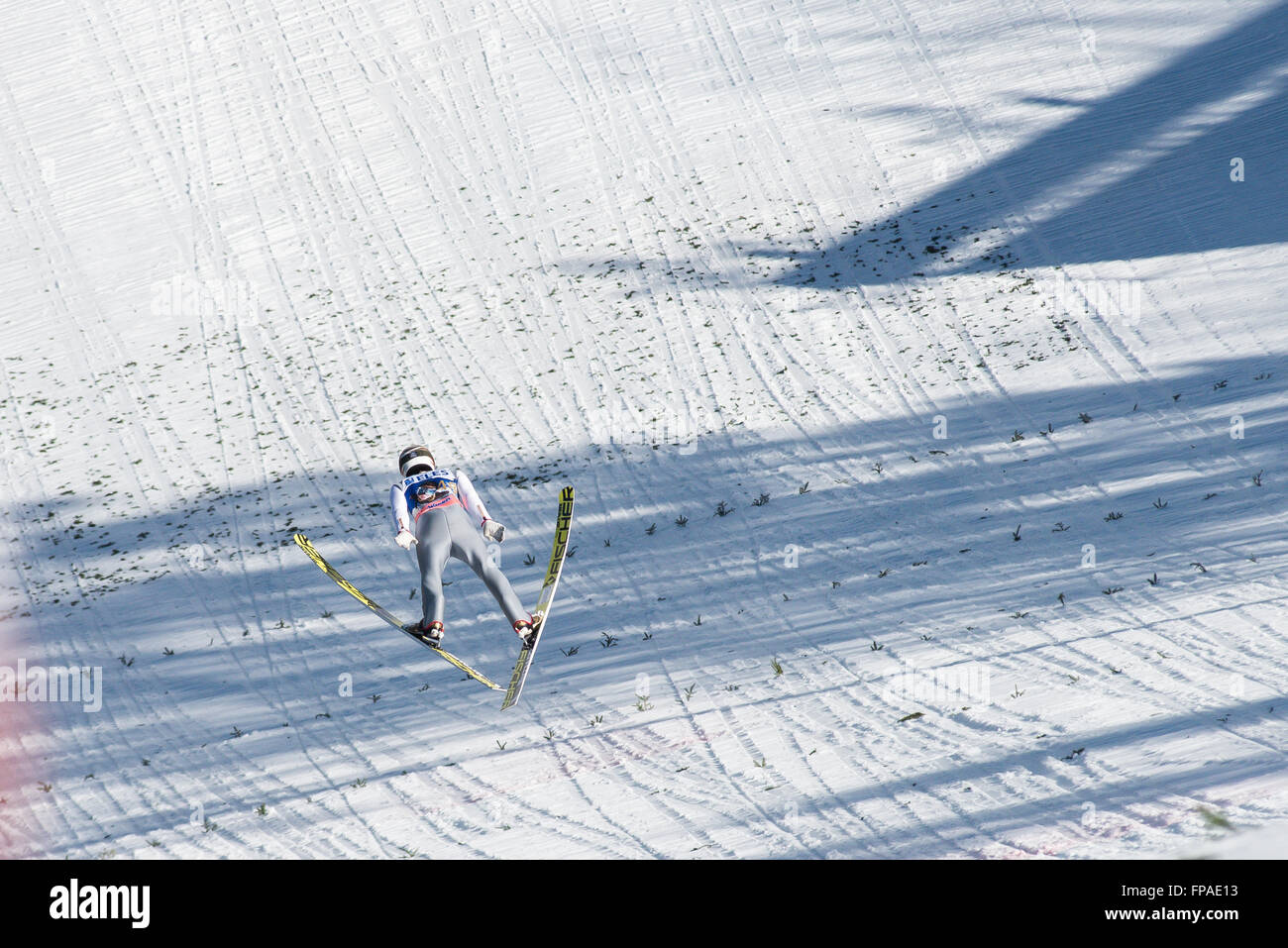 Planica, Slovenia. 18th Mar, 2016. Taku Takeuchi of Japan competes ...