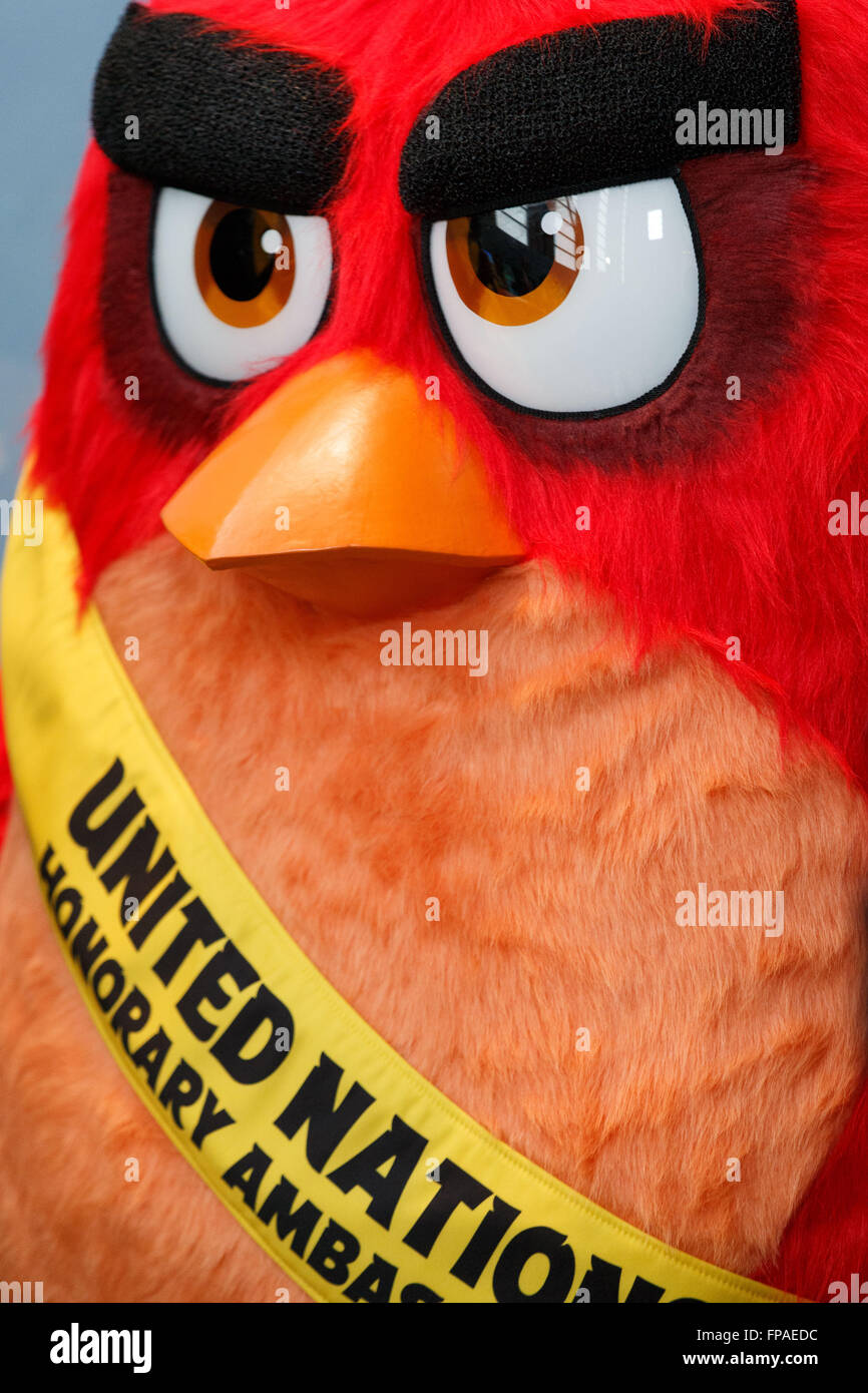United Nations 18th Mar 2016 Red From The Angry Birds Movie Is Pictured During The Angry