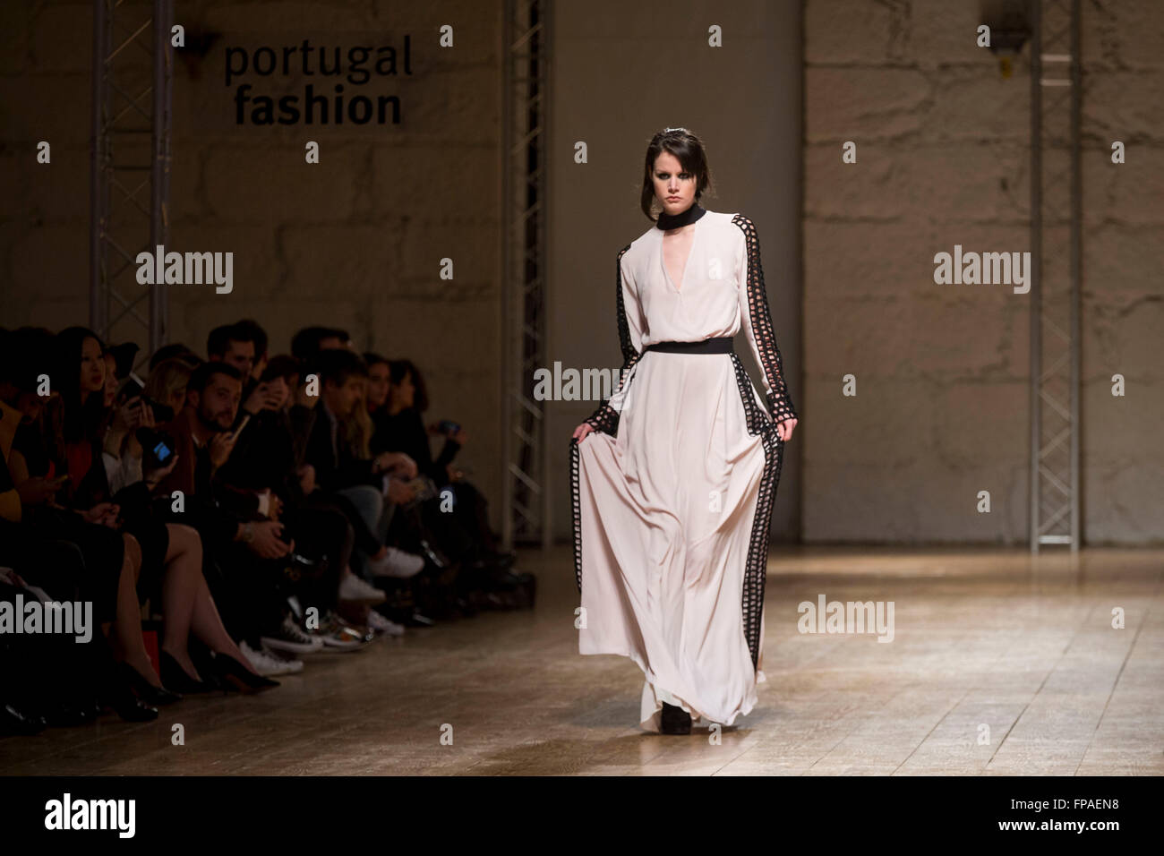 Porto, Portugal. 18th March, 2016. Model walks in the catwalk for ...