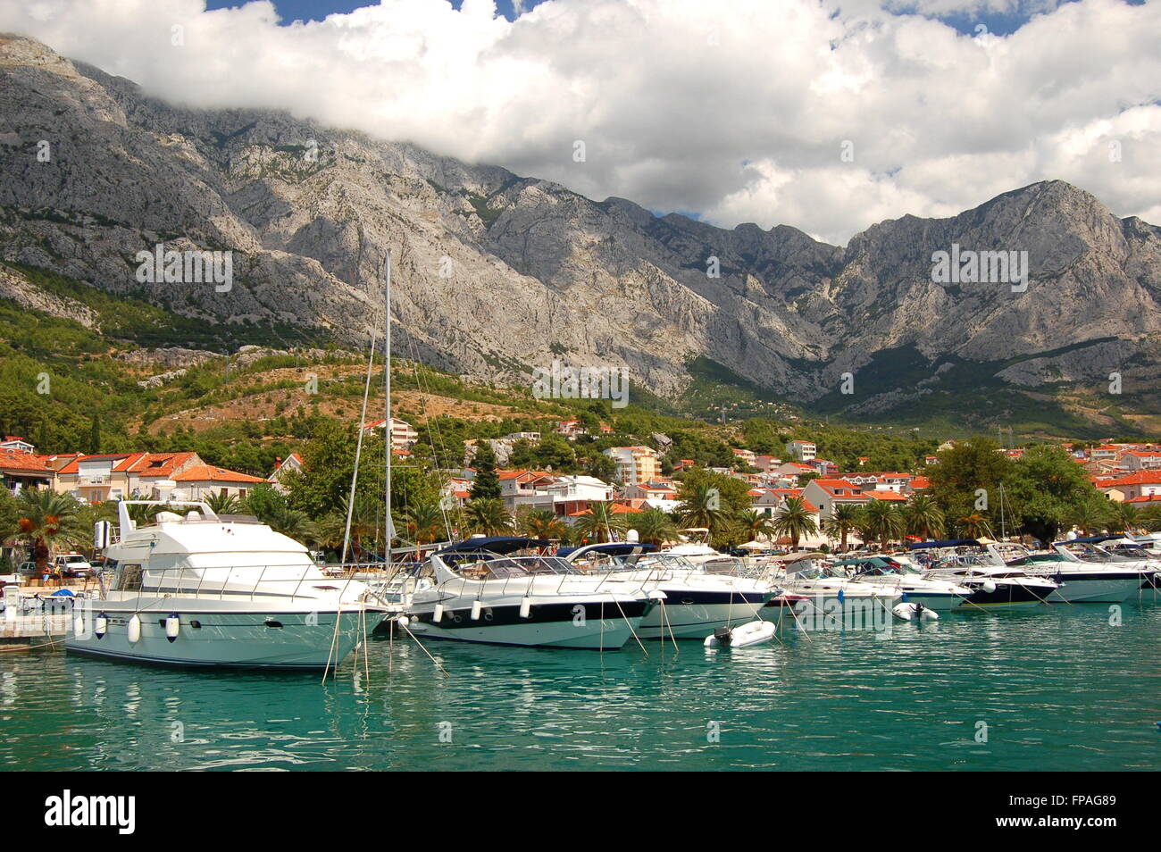 Gorgeous marina in Baska Voda, Croatia Stock Photo - Alamy