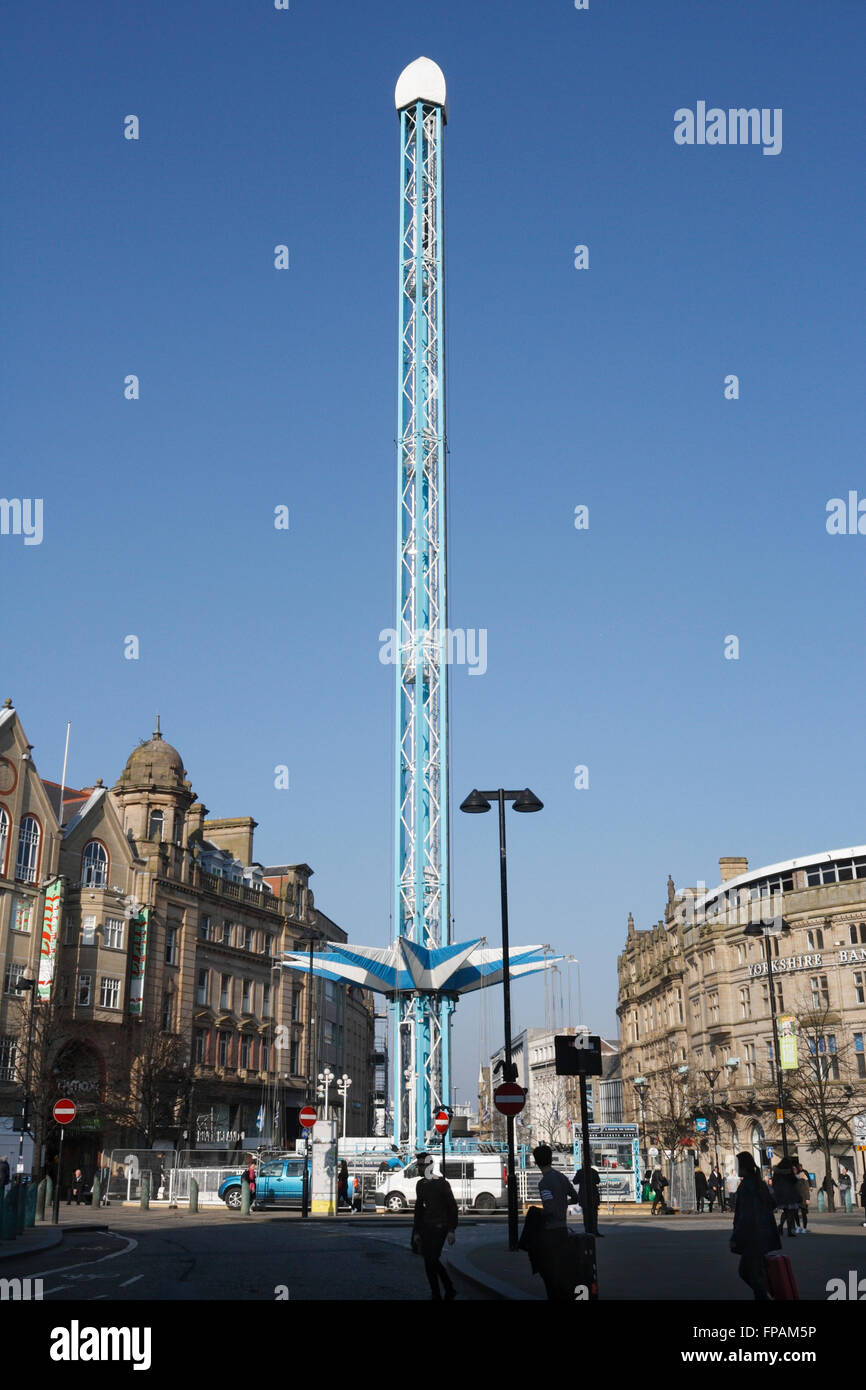 Fair Ground Carousel in Sheffield city centre March 2016 Stock Photo ...