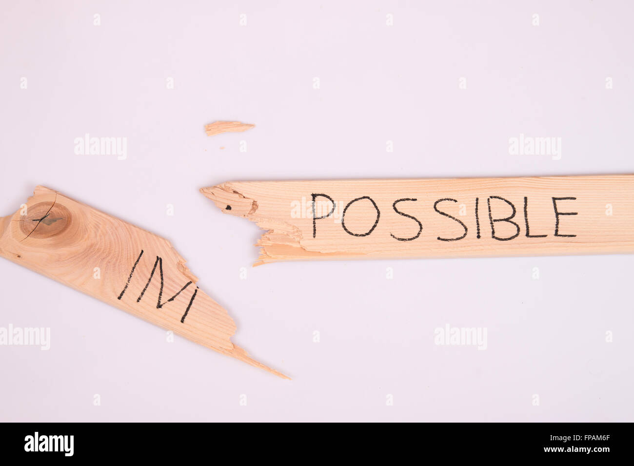 broken impossible writing Stock Photo - Alamy