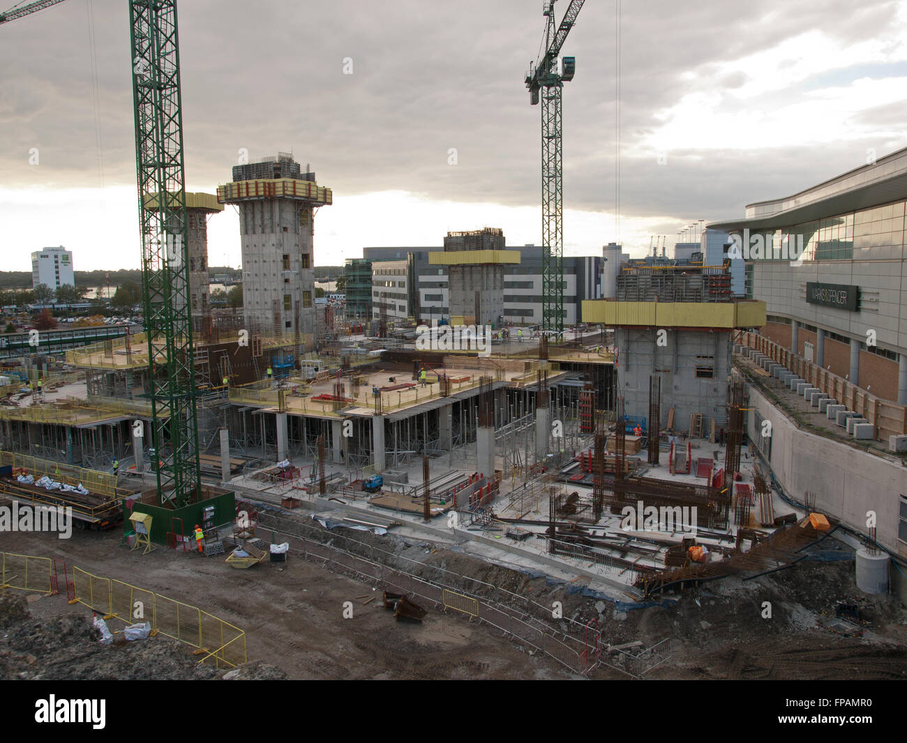 Construction of the West Quay Watermark development Southampton ...