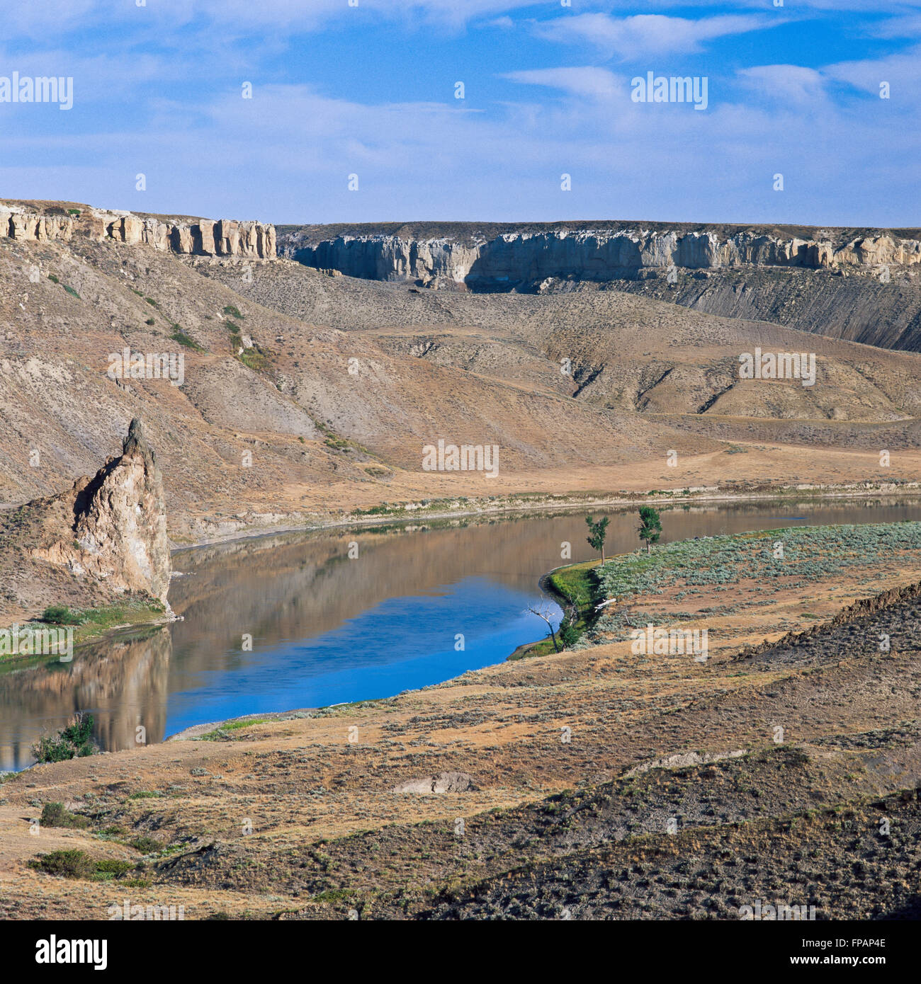 citadel rock along white cliffs section of the missouri river near ...