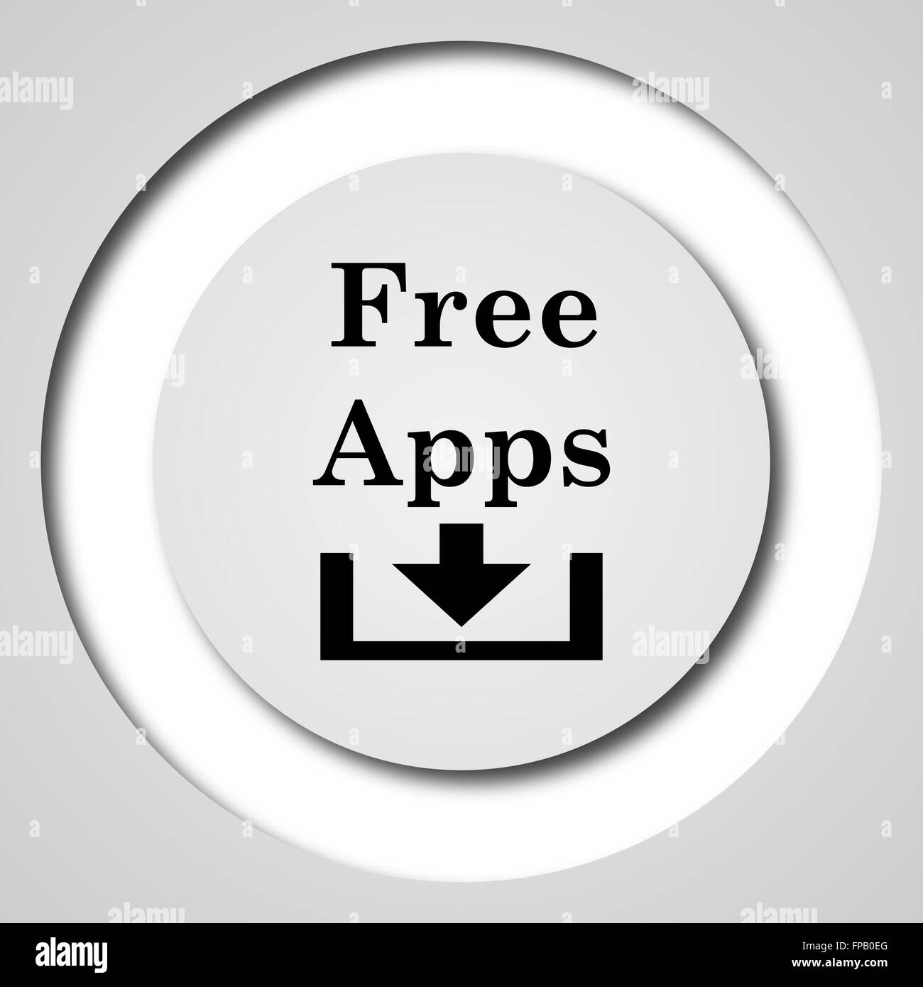 Free apps icon. Internet button on white background Stock Photo - Alamy