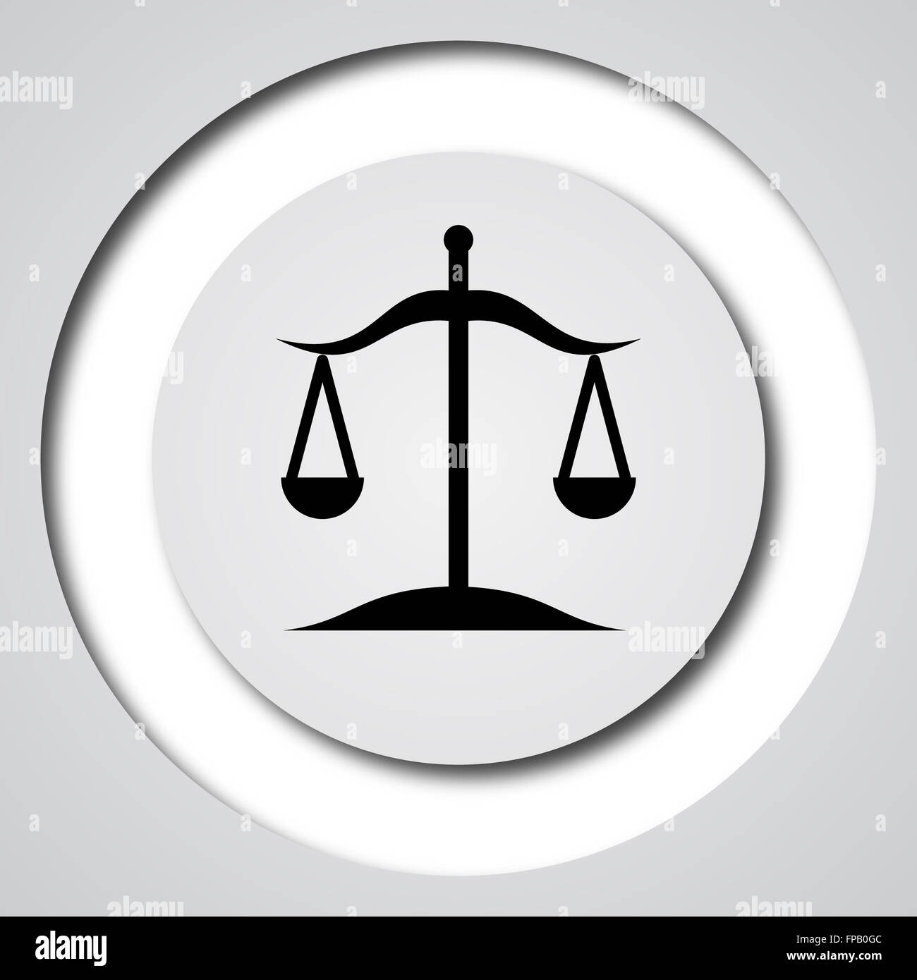 Balance icon. Internet button on white background Stock Photo - Alamy