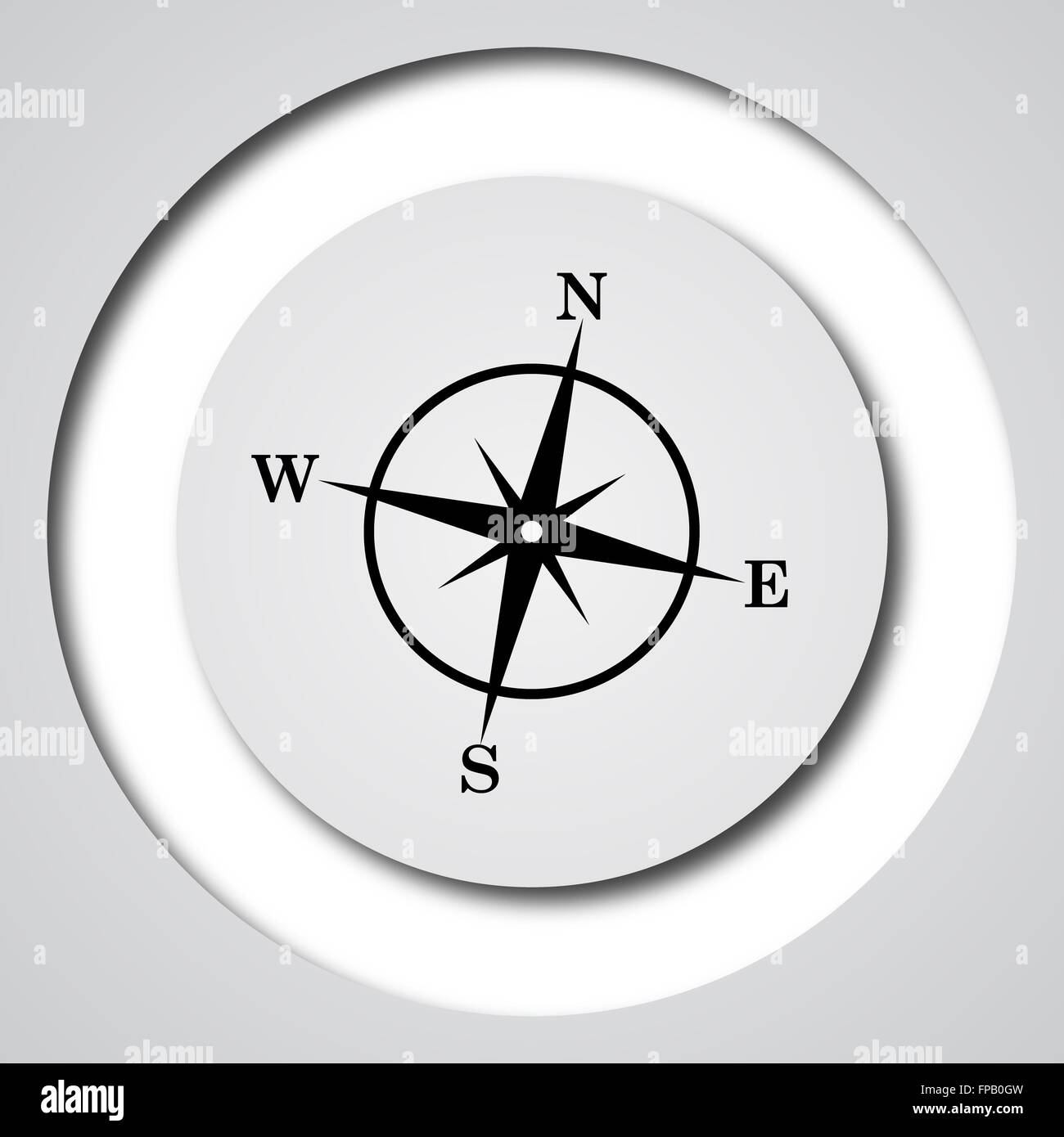 Compass icon. Internet button on white background Stock Photo - Alamy