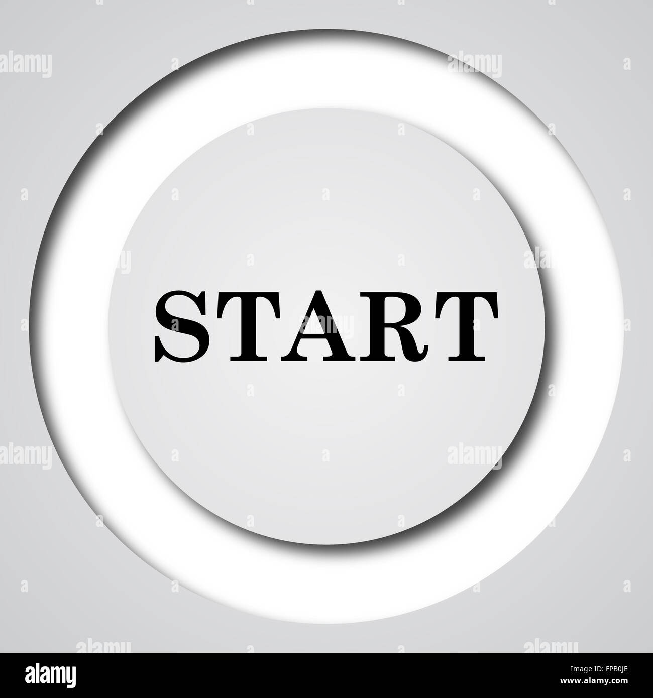 Start icon. Internet button on white background Stock Photo - Alamy