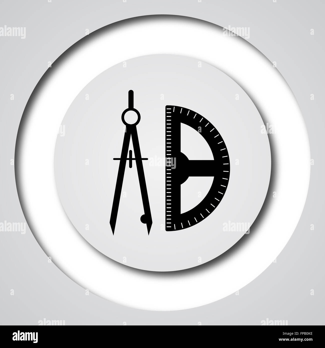 E-learning icon. Internet button on white background Stock Photo - Alamy