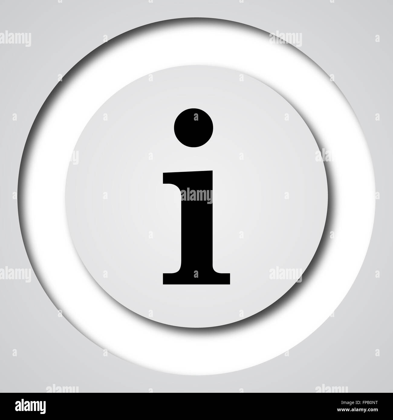 Info icon. Internet button on white background Stock Photo - Alamy