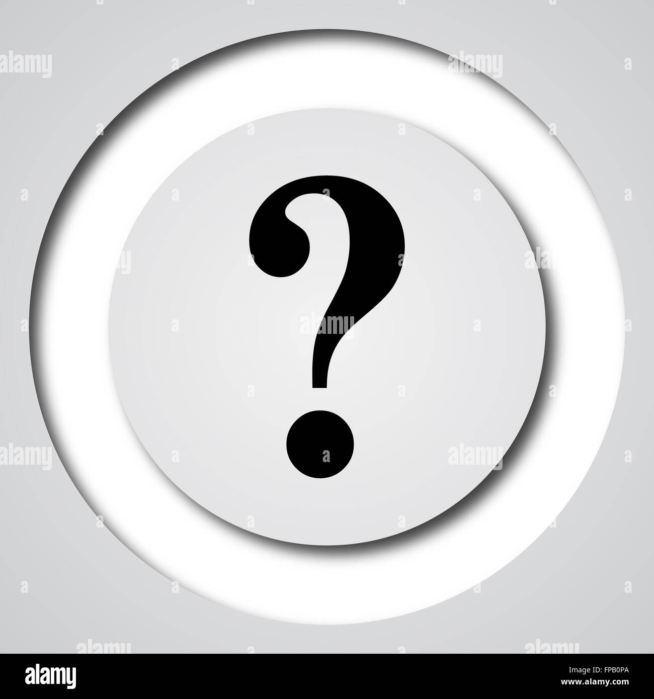 Question mark icon. Internet button on white background Stock Photo - Alamy