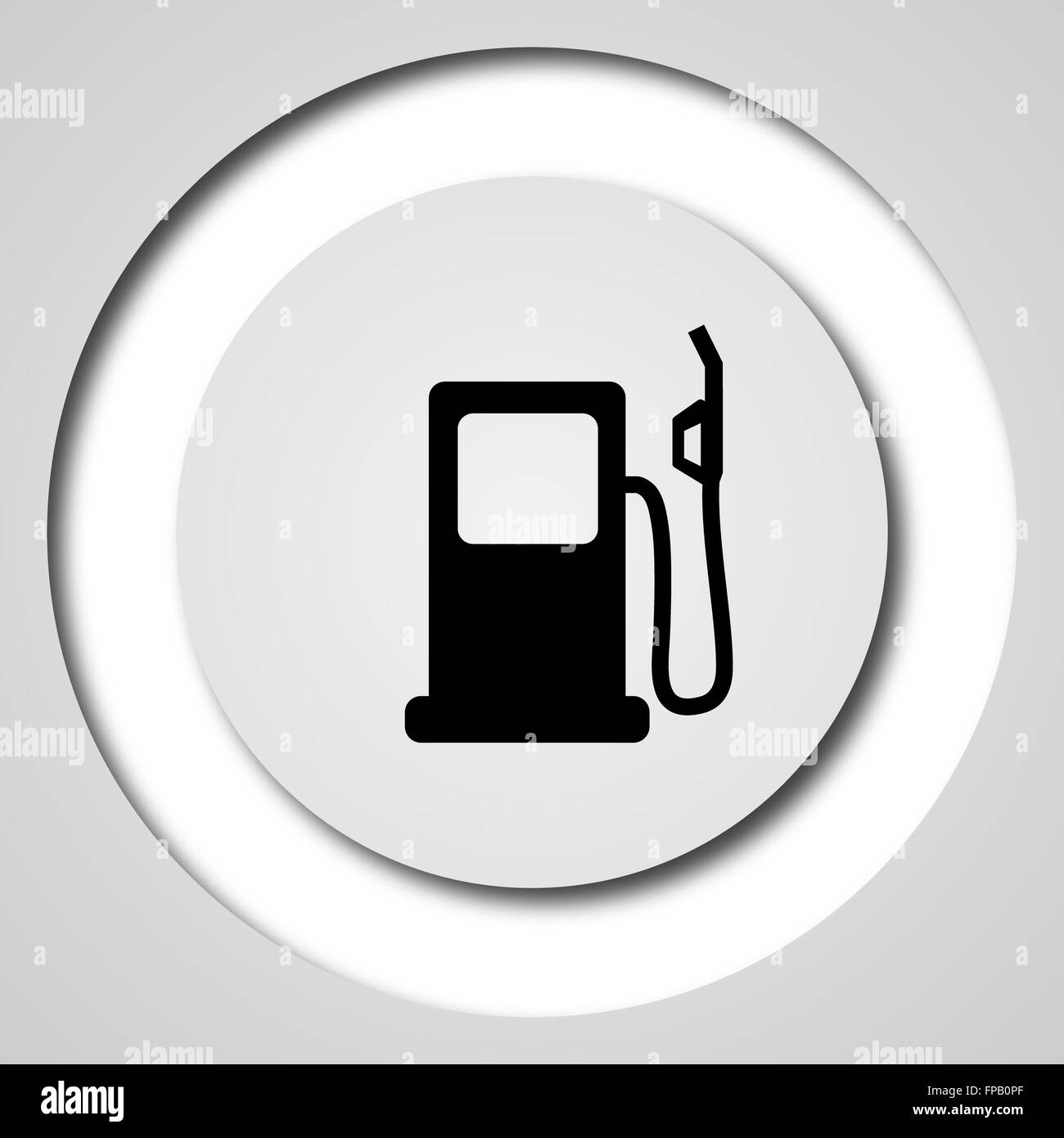 Gas pump icon. Internet button on white background Stock Photo - Alamy
