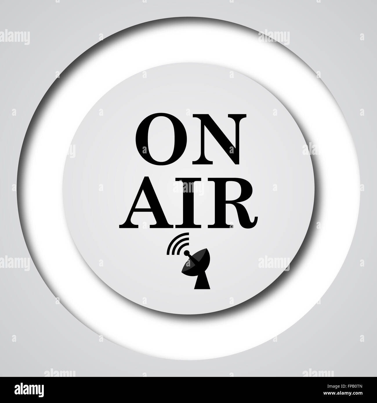 On air icon. Internet button on white background Stock Photo - Alamy