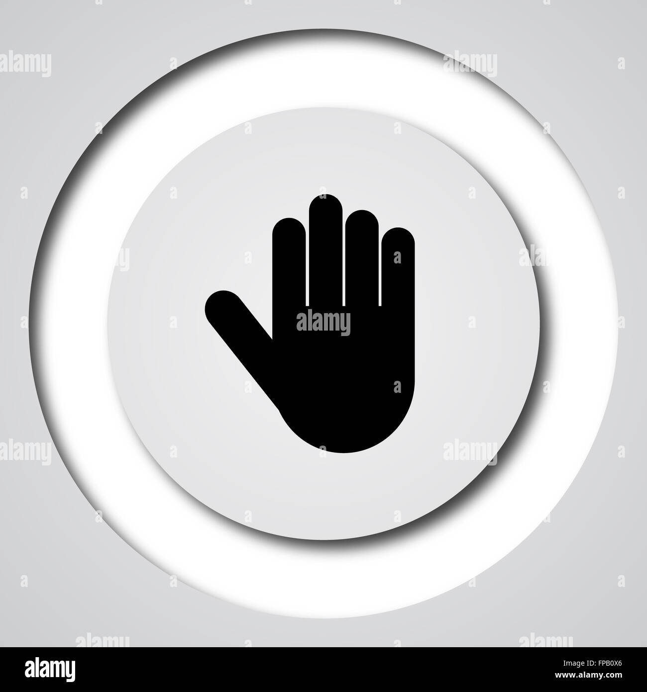 Stop icon. Internet button on white background Stock Photo - Alamy