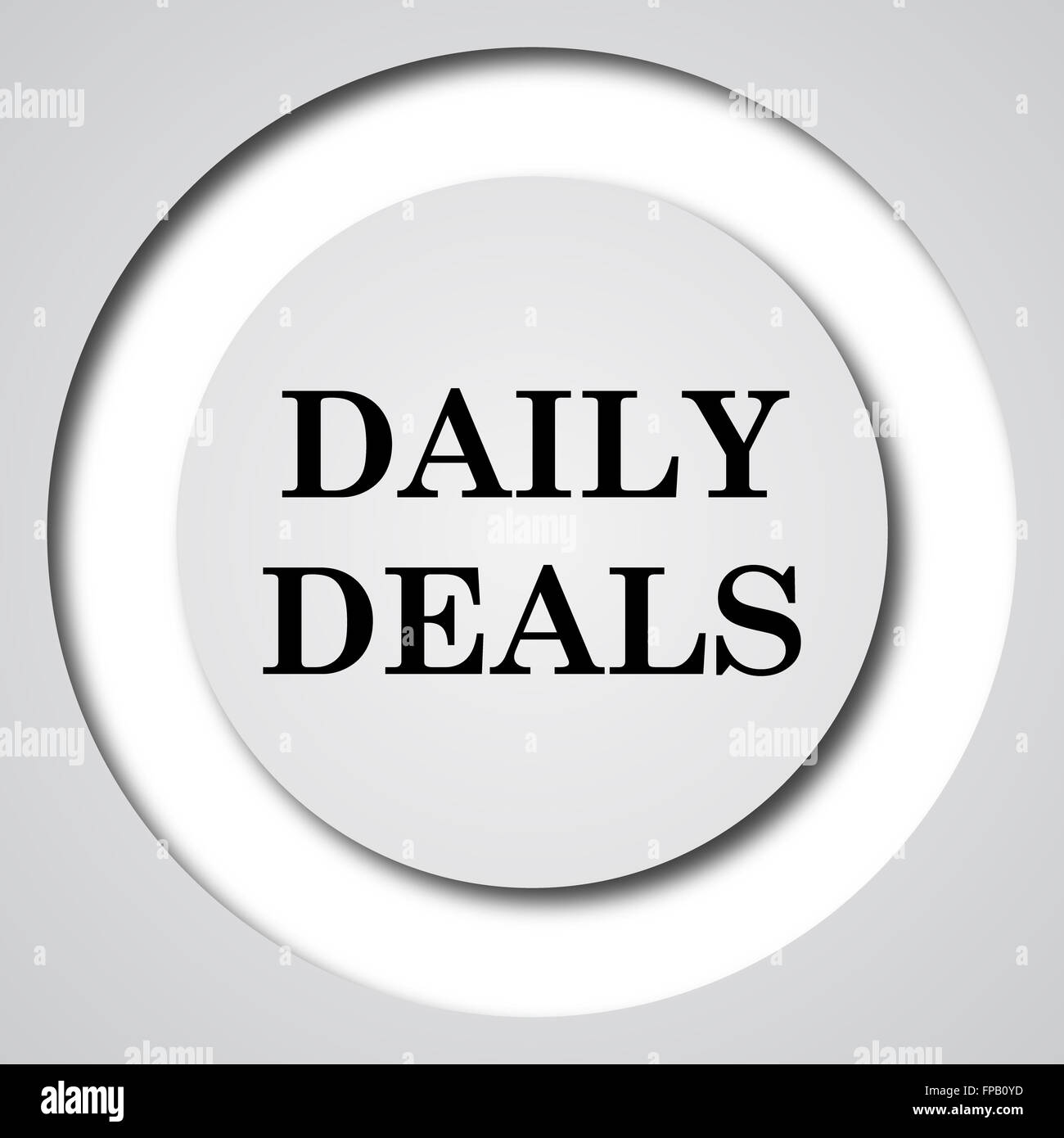 Daily deals icon. Internet button on white background Stock Photo - Alamy