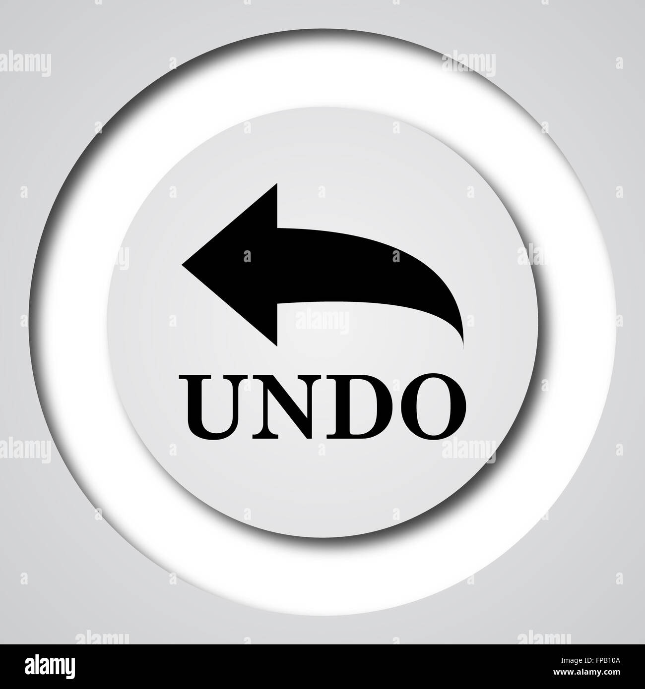Undo icon. Internet button on white background Stock Photo - Alamy