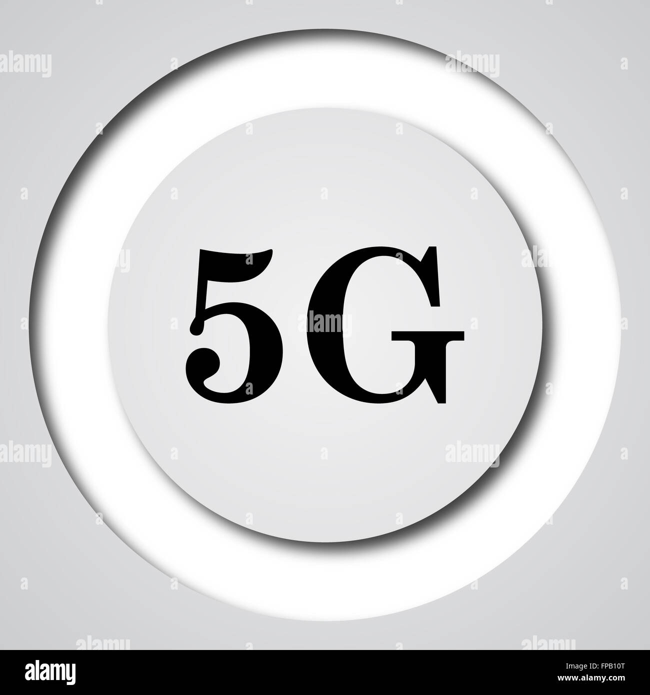 5G icon. Internet button on white background Stock Photo - Alamy