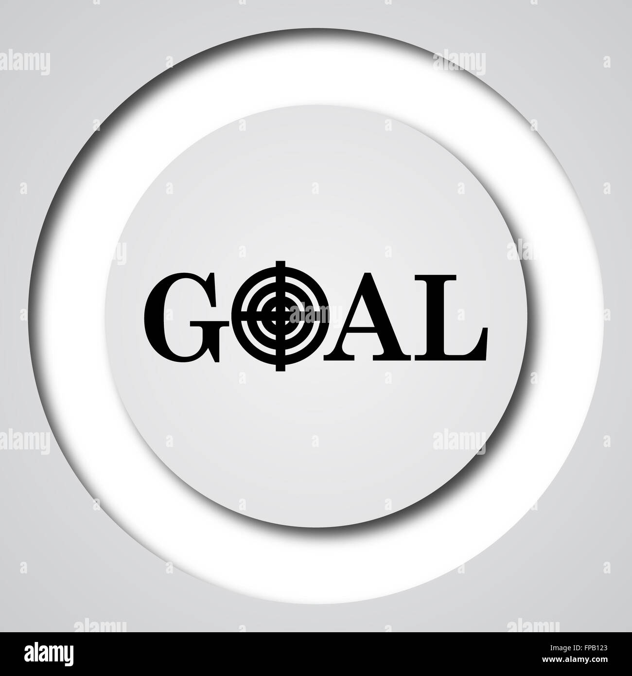 Goal icon. Internet button on white background Stock Photo - Alamy