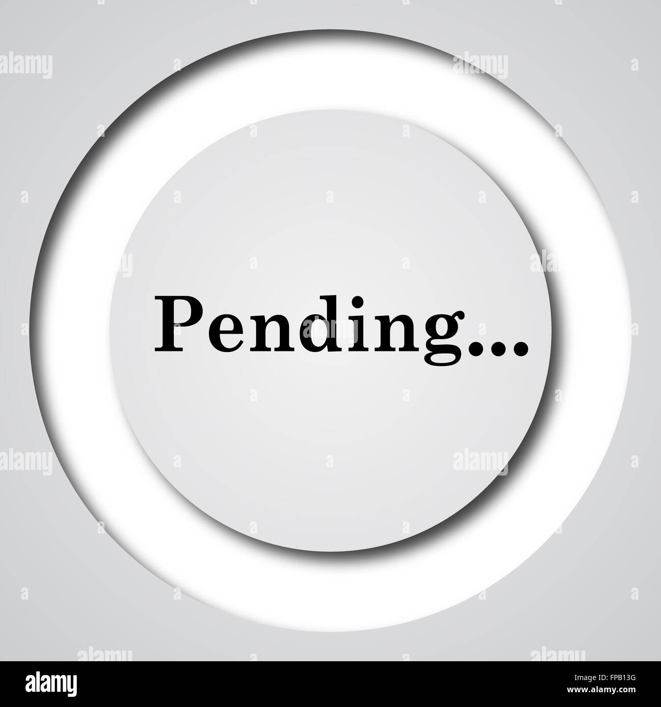 Pending icon. Internet button on white background Stock Photo - Alamy
