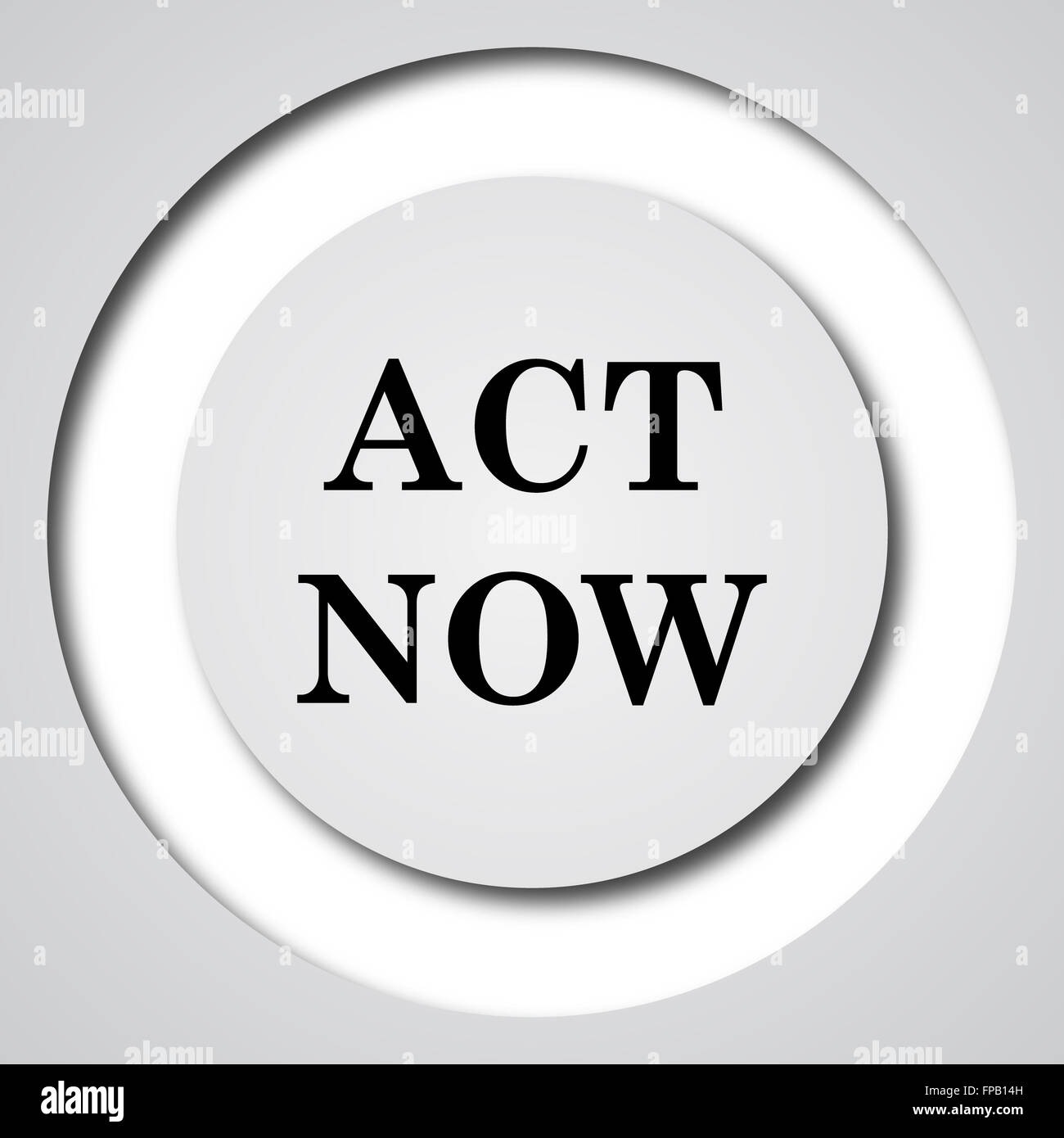 Act now icon. Internet button on white background Stock Photo - Alamy