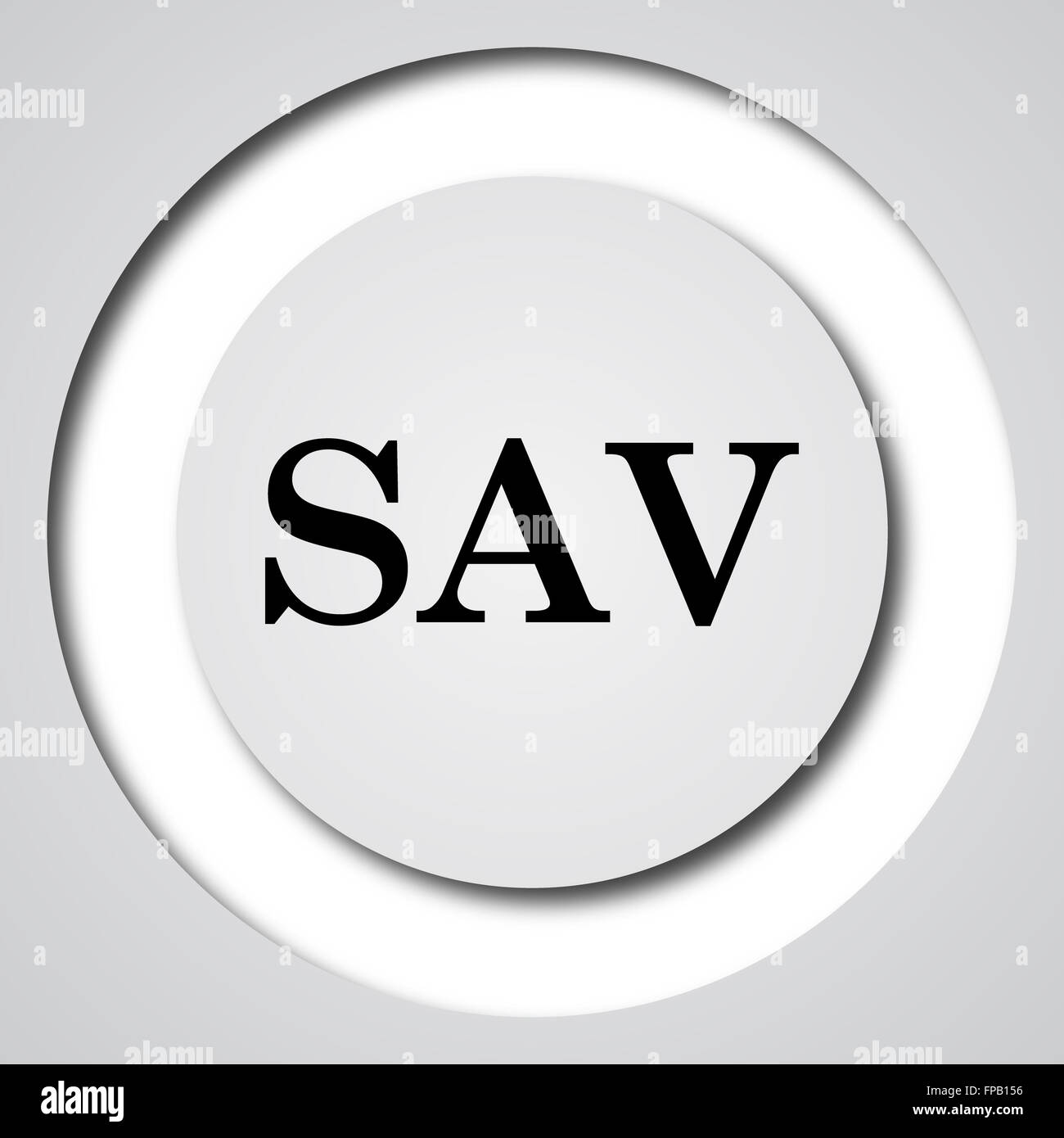 SAV icon. Internet button on white background Stock Photo - Alamy